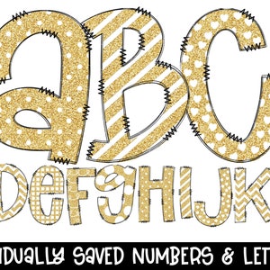Gold Bubble Letters Png Transparent - Etsy