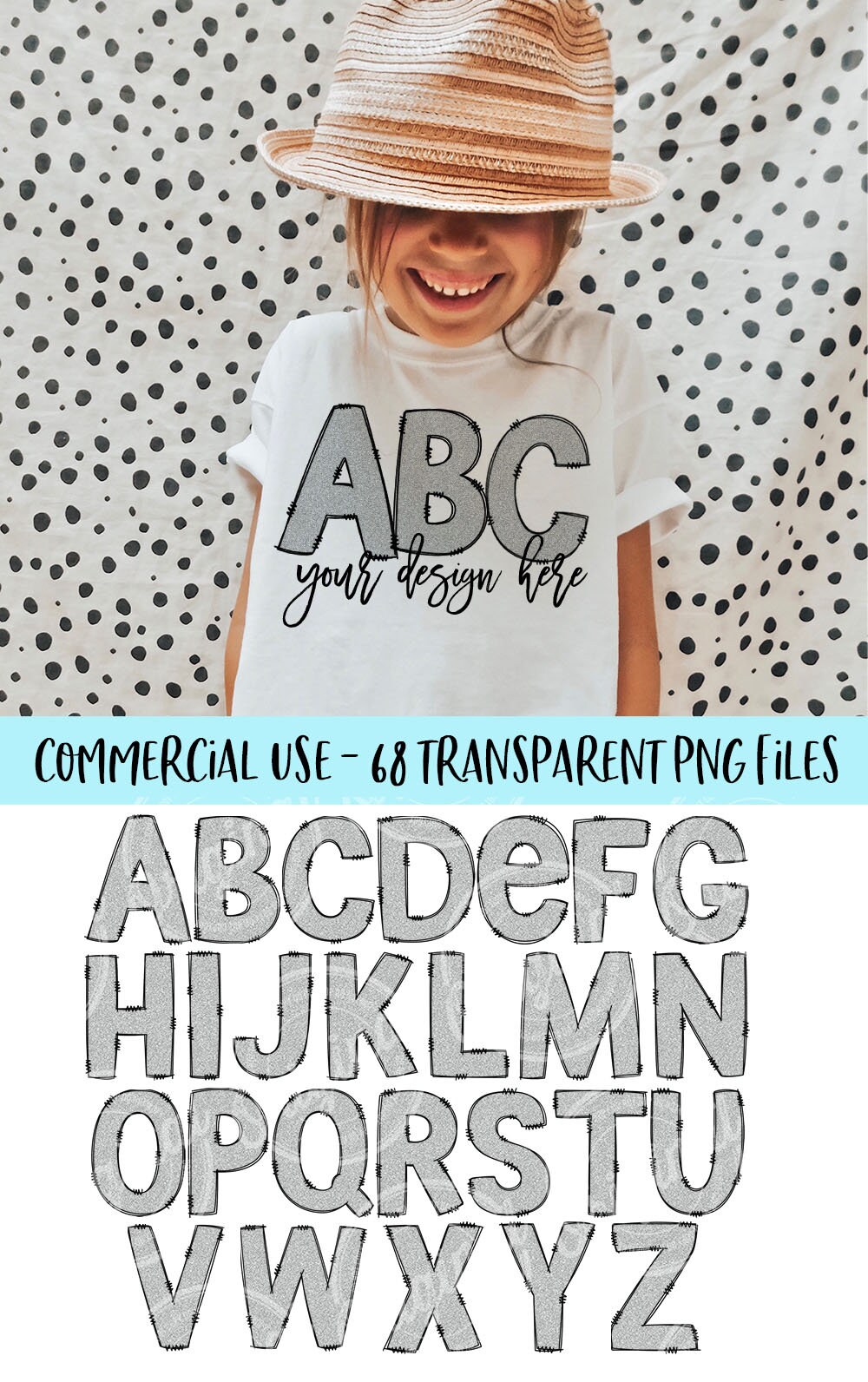 Silver Grey Glitter Alphabet Set Glitter Doodle Letters for - Etsy