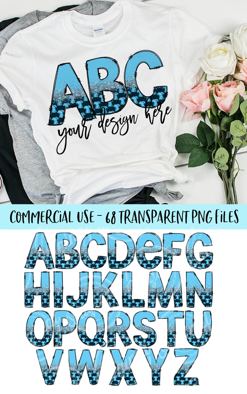 Doodle Font Nurse Alphabet Set RN Doodle Letters Midwife for | Etsy