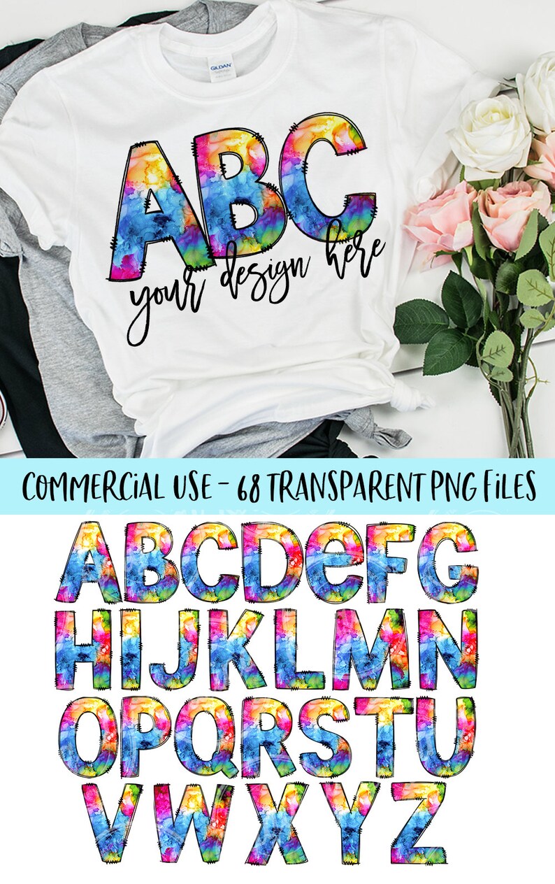 Doodle Font Rainbow Ink Doodle Letters Colorful Alphabet - Etsy