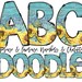 Doodle Font Rainbow Ink Doodle Letters, Colorful Alphabet Pack, Rainbow ...