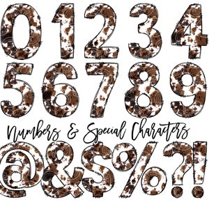 Doodle Font Cow Hide Doodle Letters, Animal Print Alphabet Pack, Cow ...