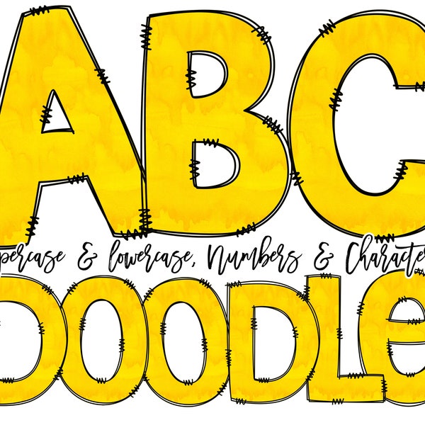 Watercolor Doodle - Etsy