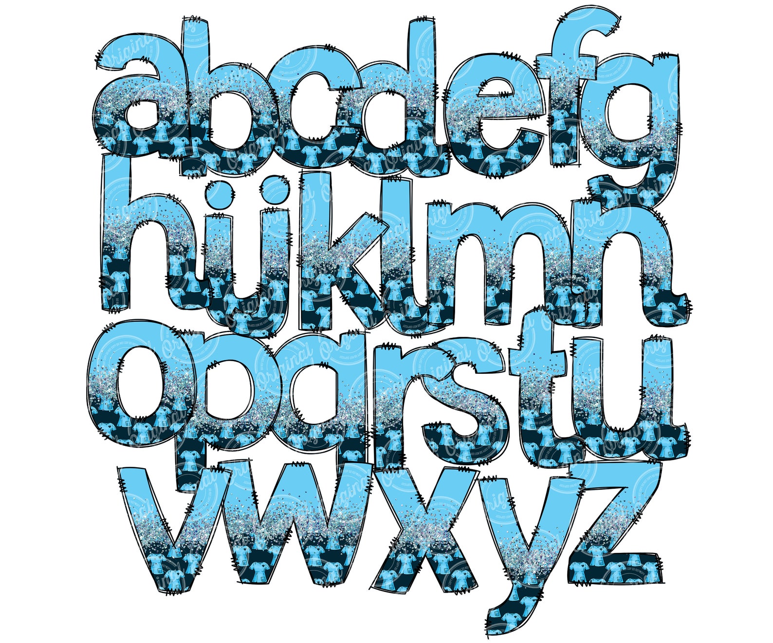 Doodle Font Nurse Alphabet Set RN Doodle Letters Midwife for | Etsy