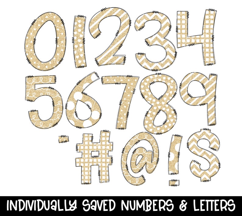 Doodle Letters Light Brown Alphabet Bundle PNG Pattern - Etsy
