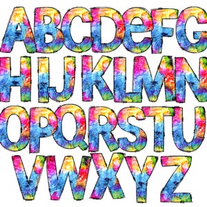 Doodle Font Rainbow Ink Doodle Letters, Colorful Alphabet Pack, Rainbow ...