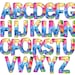 Doodle Font Rainbow Ink Doodle Letters, Colorful Alphabet Pack, Rainbow ...