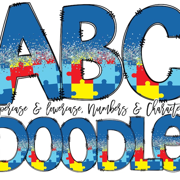 Autism Letters and Numbers - Etsy