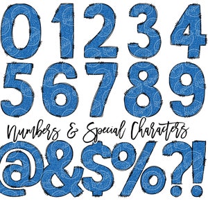 Dark Blue Glitter Alphabet Set, Glitter Doodle Letters, for Crafters ...