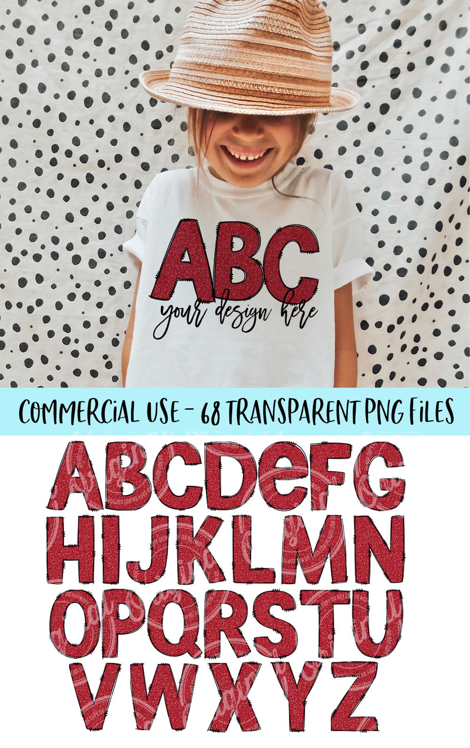 Red Maroon Glitter Alphabet Set Glitter Doodle Letters for - Etsy