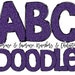 Dark Purple Glitter Alphabet Set, Glitter Doodle Letters, for Crafters ...