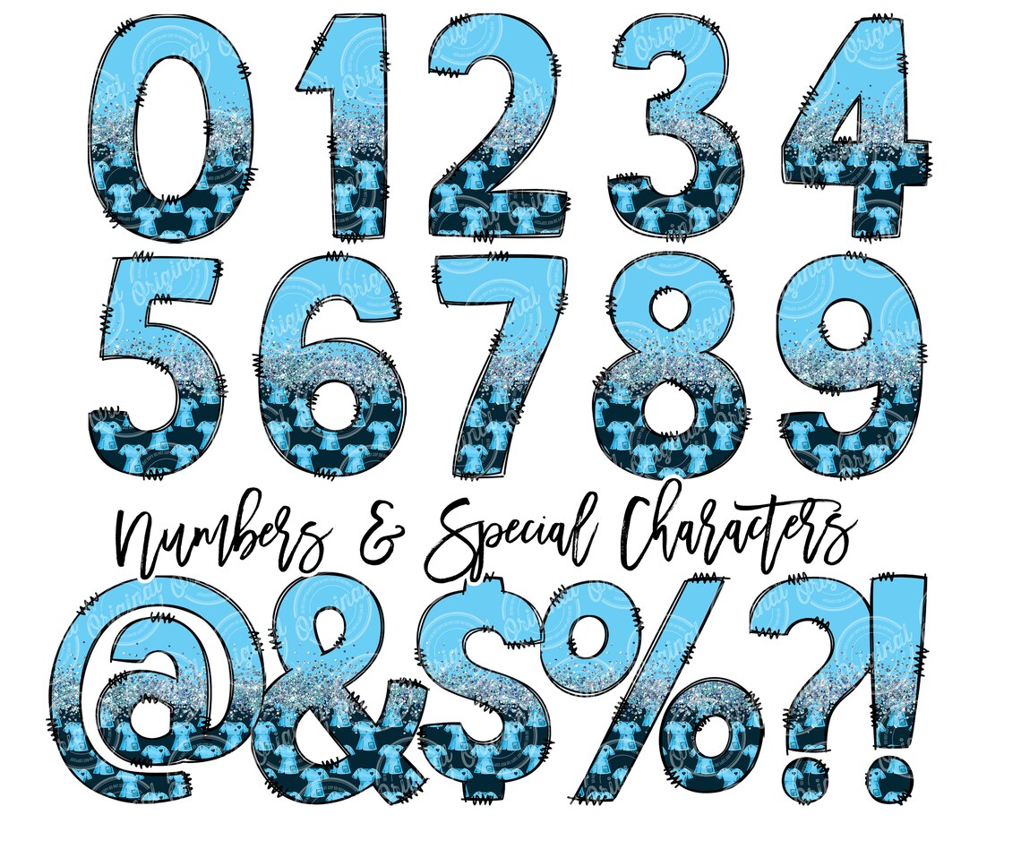 Doodle Font Nurse Alphabet Set RN Doodle Letters Midwife for | Etsy