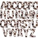 Doodle Font Cow Hide Doodle Letters, Animal Print Alphabet Pack, Cow ...