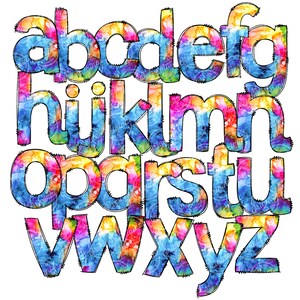 Doodle Font Rainbow Ink Doodle Letters, Colorful Alphabet Pack, Rainbow ...