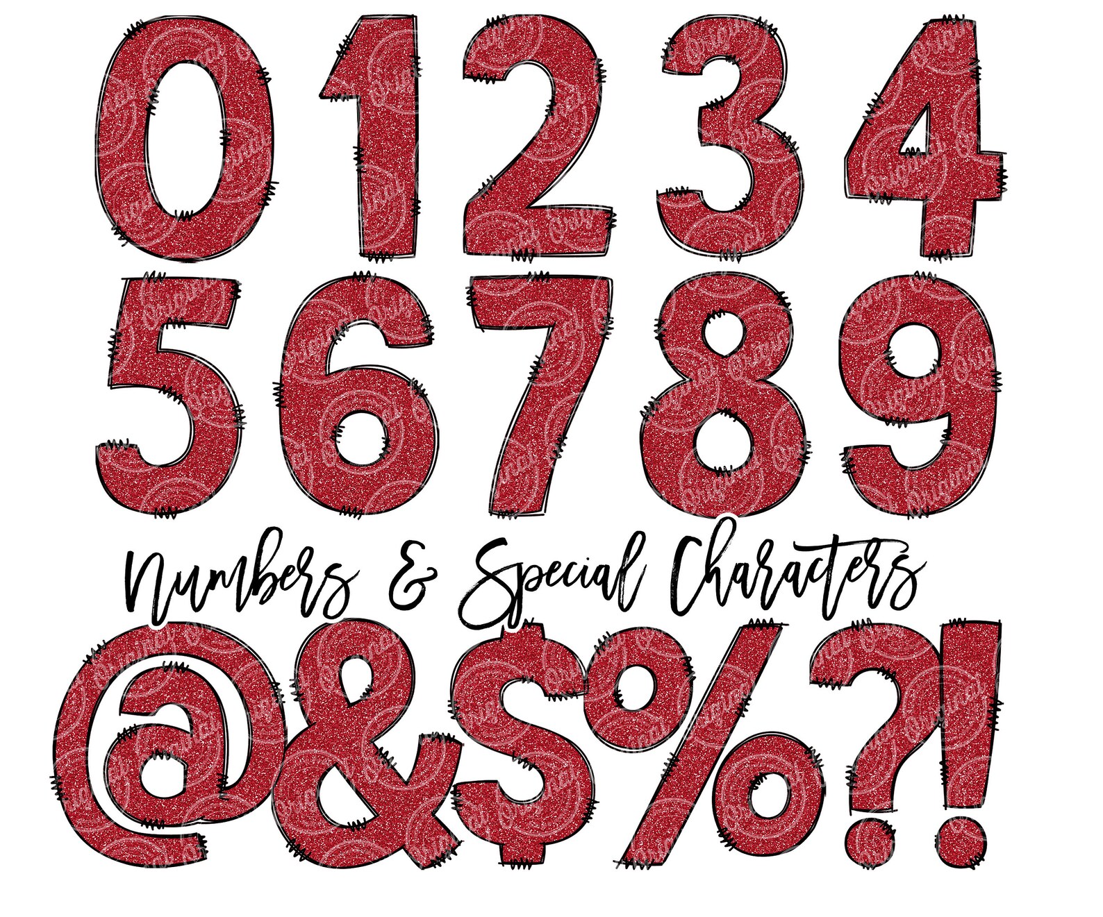 Red Maroon Glitter Alphabet Set Glitter Doodle Letters for - Etsy