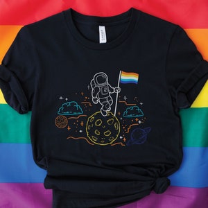 Aroace Shirt; Aromantic Asexual Pride Tshirt; Space Astronaut Holding ...