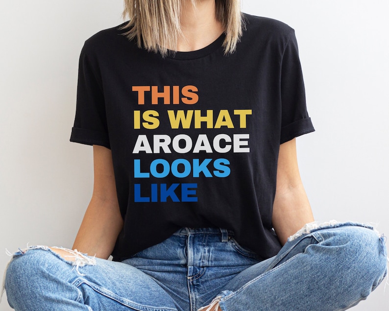 Aroace Shirt; This is What Aroace Looks Like Tshirt; Minimalist Aro Ace ...