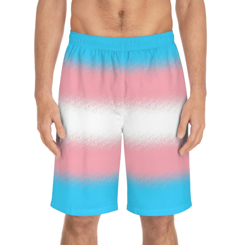 Transgender FTM Swimwear Trans Pride Swim Shorts Trans Flag - Etsy