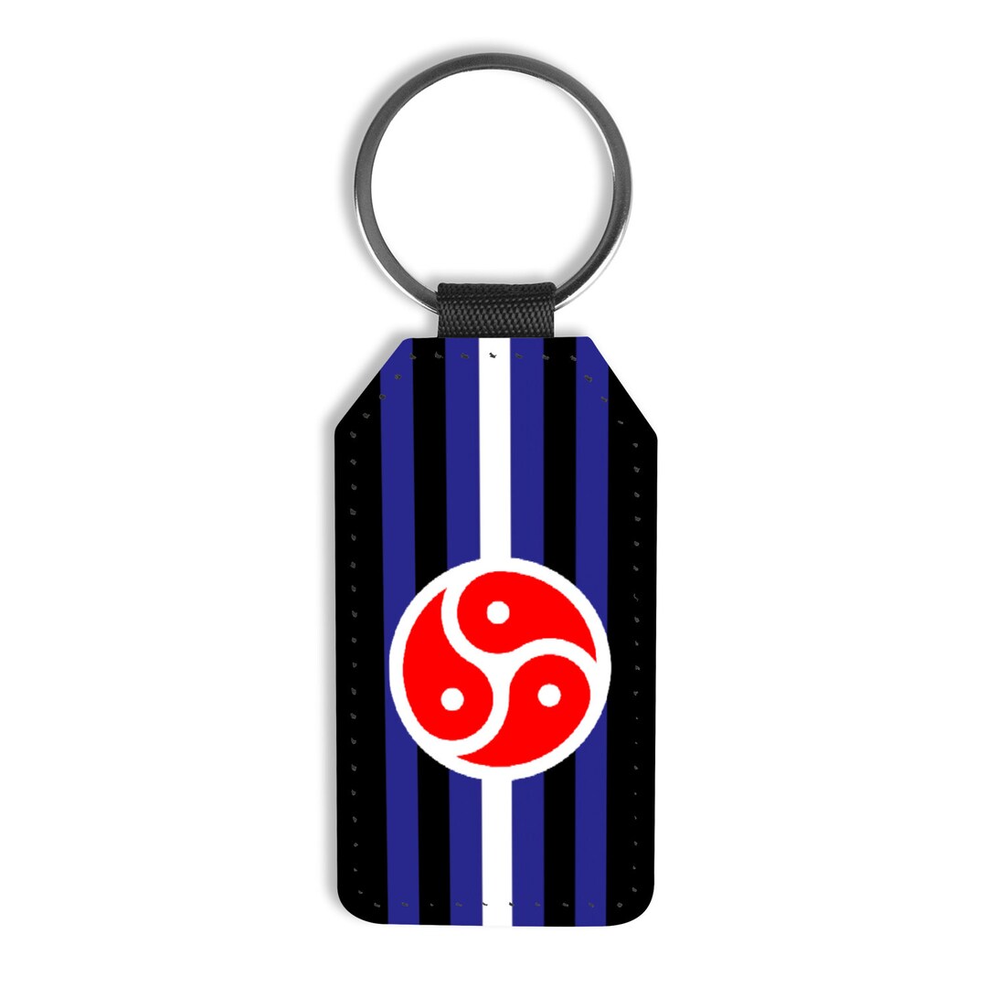 BDSM Flag Keychain Triskelion Flag Vegan Friendly Faux Leather Keyring ...
