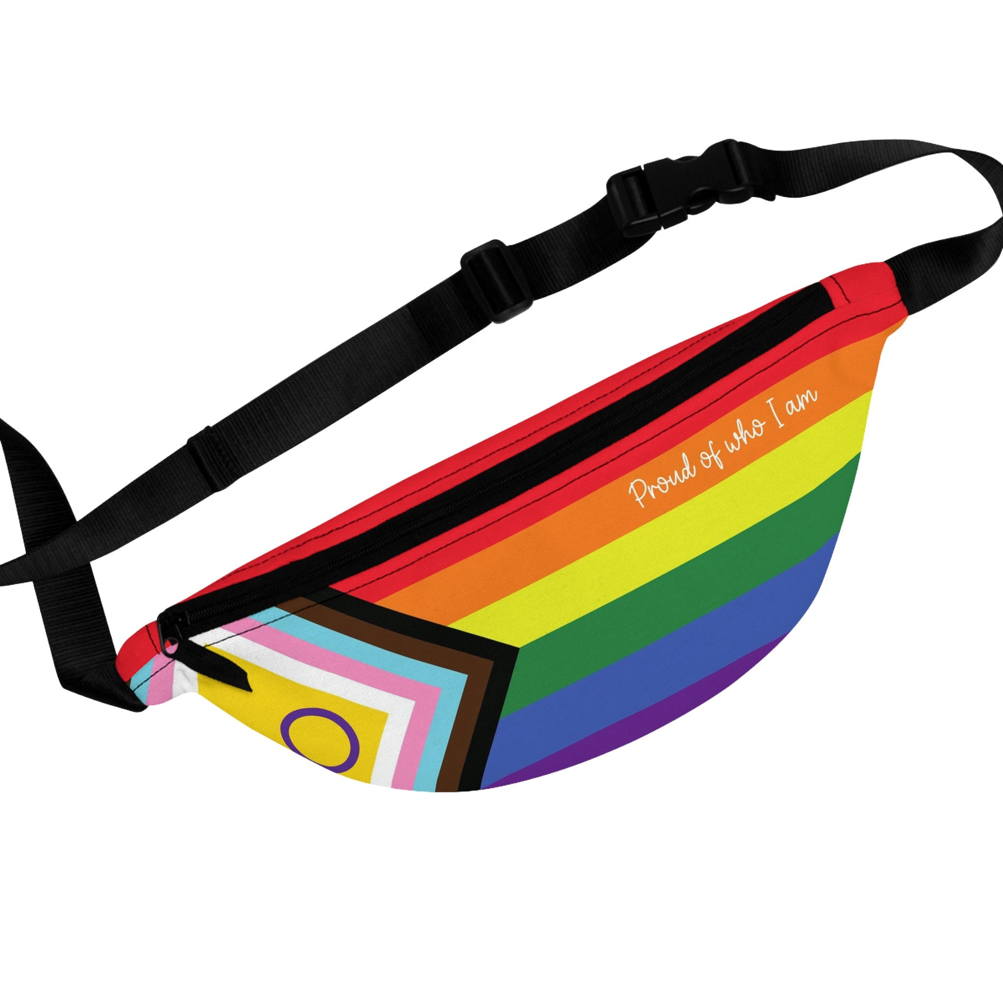 Pride Fanny Pack; Inclusive Progress Pride Flag Crossover Bag; LGBTQ ...