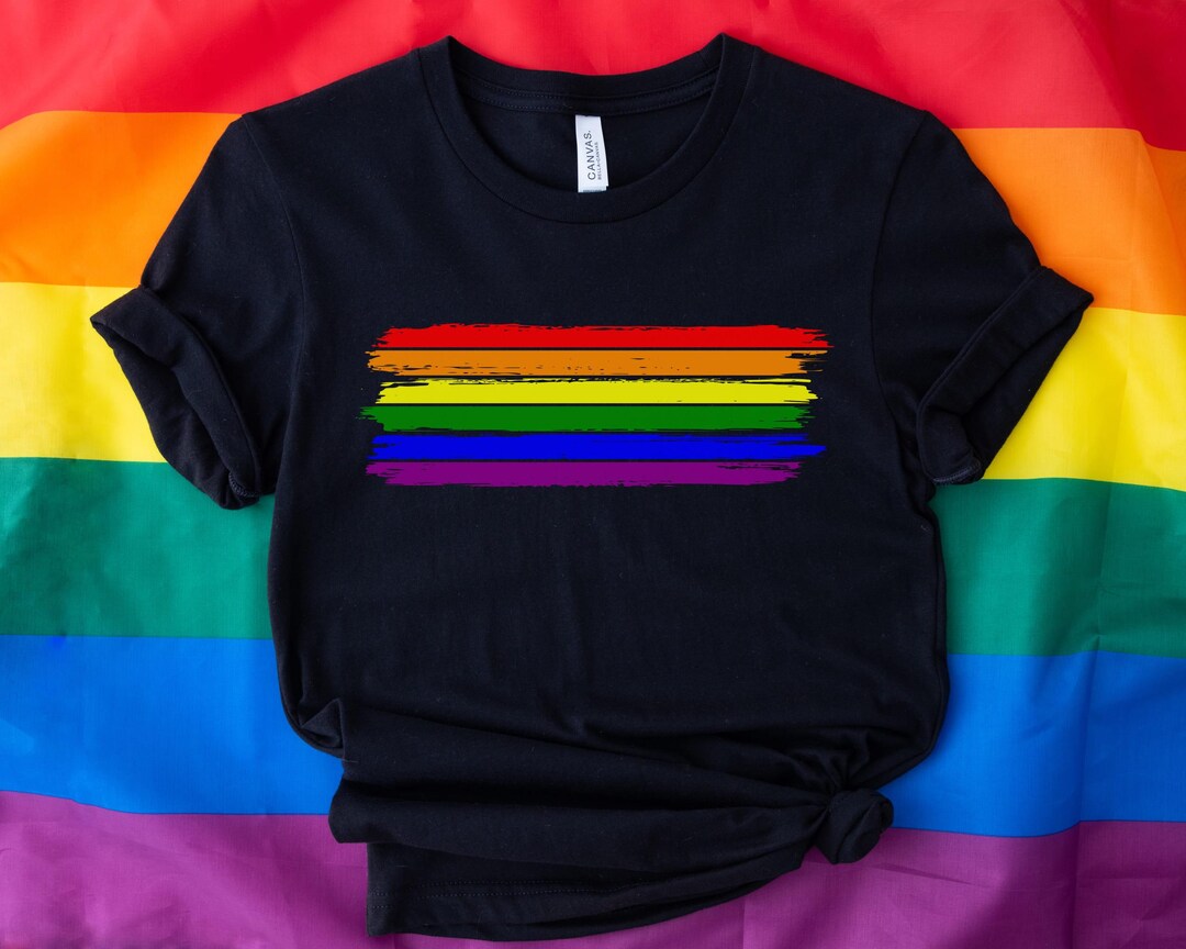 Grunge Rainbow Pride Flag Shirt, LGBTQ T-shirt, Gift for Queer Daughter ...