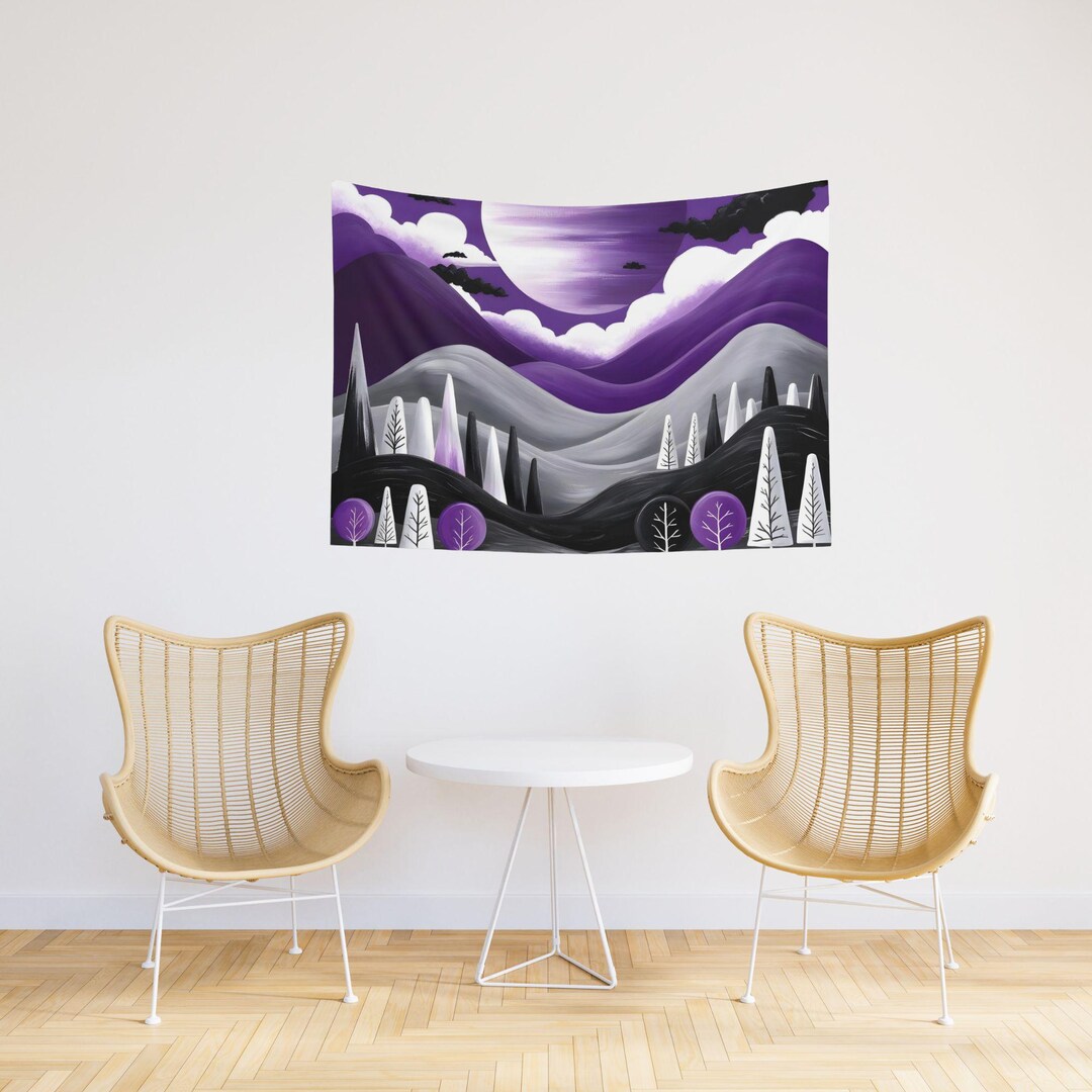 Subtle Asexual Wall Tapestry, Discreet Ace Pride Indoor Home Decor ...