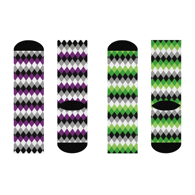 Aroace Socks, Aromantic Asexual Pride Socks, Discreet LGBTQ Pride ...