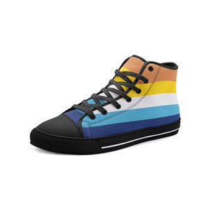 Aroace Shoes; Aro Ace Pride High Top Canvas Sneakers; LGBTQ Aromantic ...