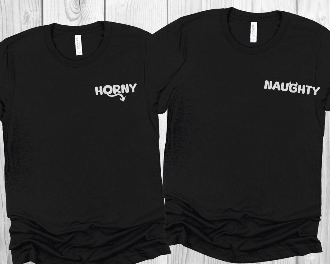 Funny Adult Humor Couple Matching Shirts, Inappropriate Gag Gift, Rude ...