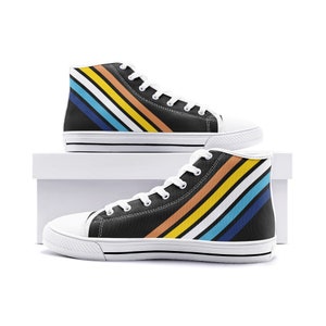 Aroace Sneakers; Aromantic Asexual Pride High Top Canvas Shoes; Subtle ...