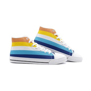 Aroace Shoes; Aro Ace Pride High Top Canvas Sneakers; LGBTQ Aromantic ...