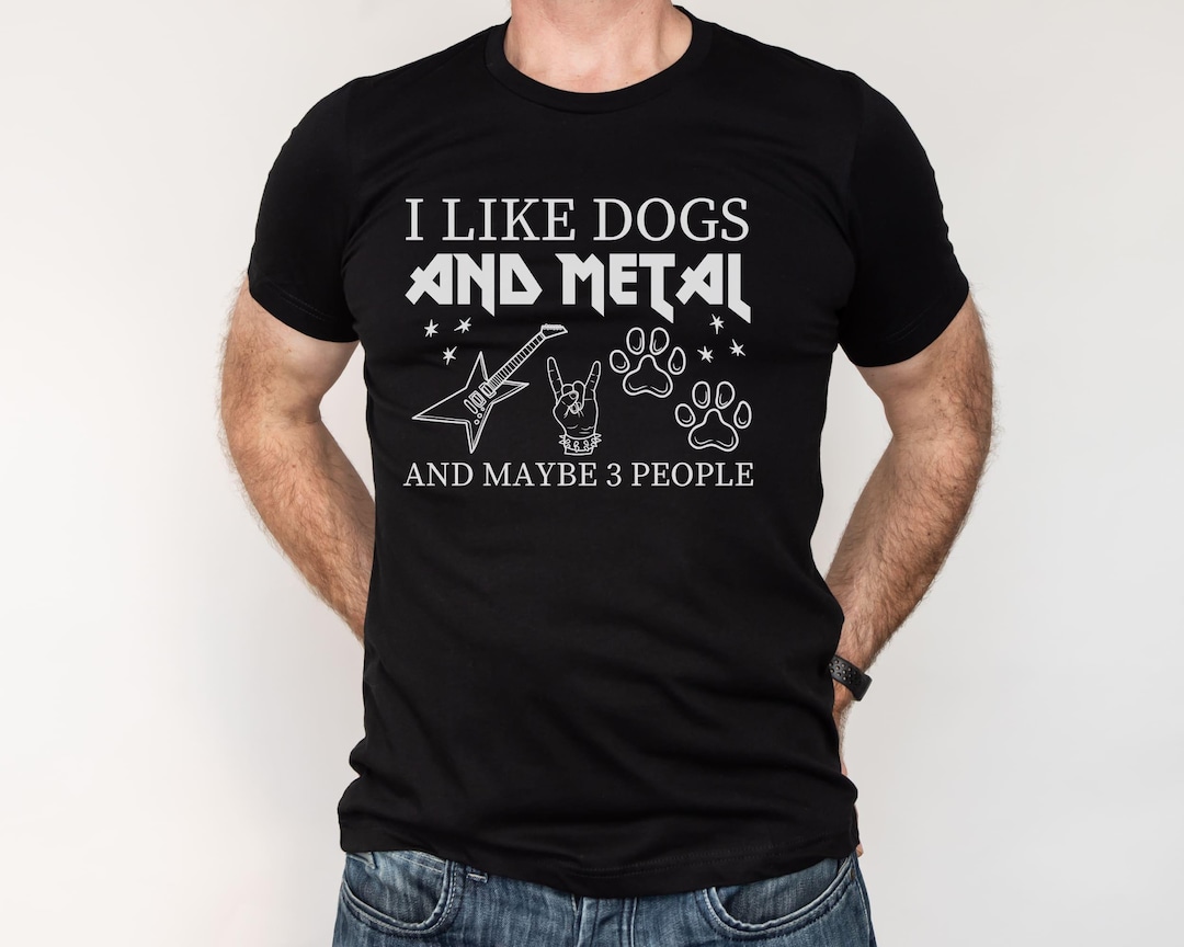 Metal Music Shirt for Dog Dad, Metalhead T-shirt for Dog Mom, Funny ...