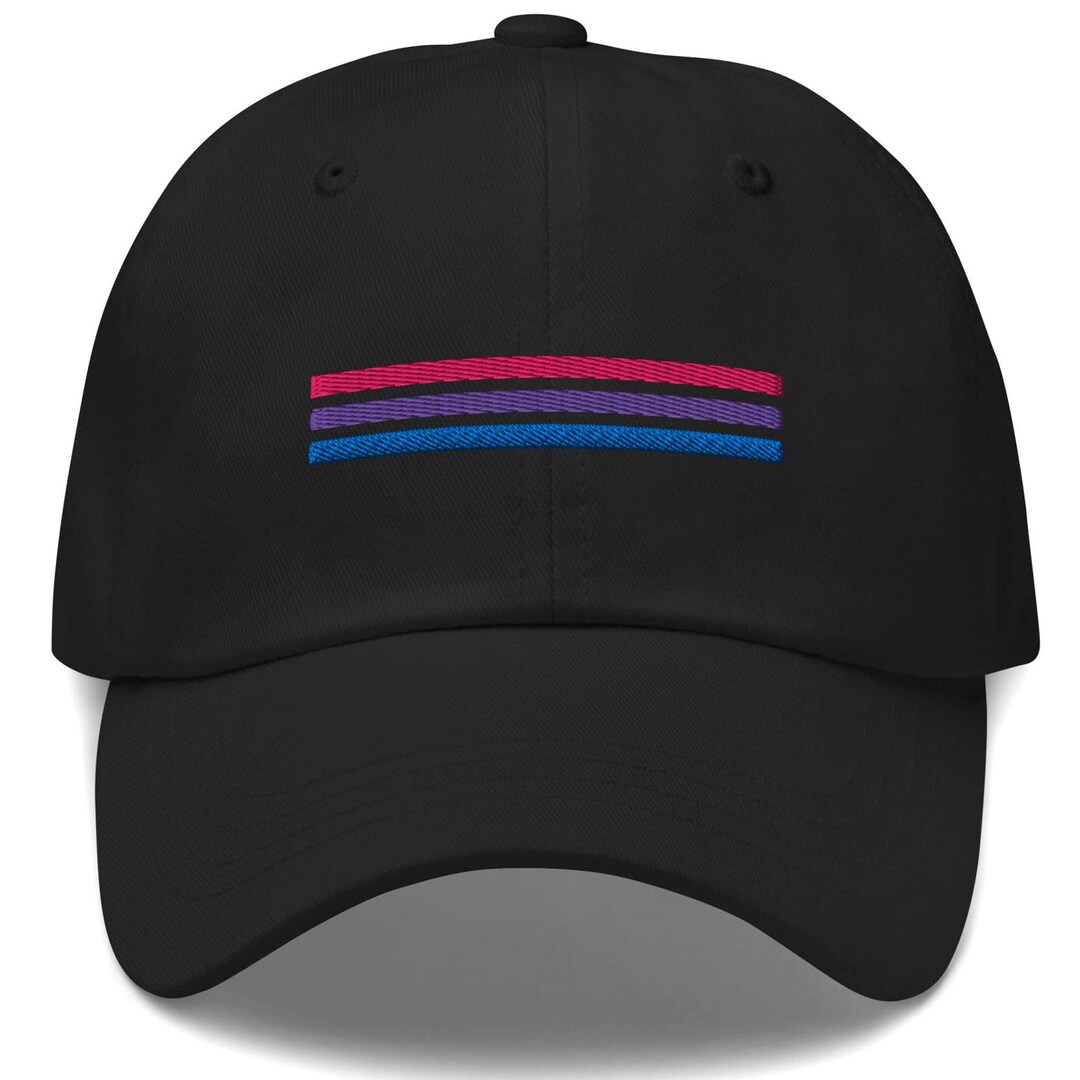 Embroidered Bisexual Flag Hat, Subtle Bi Pride Embroidery Baseball Cap ...
