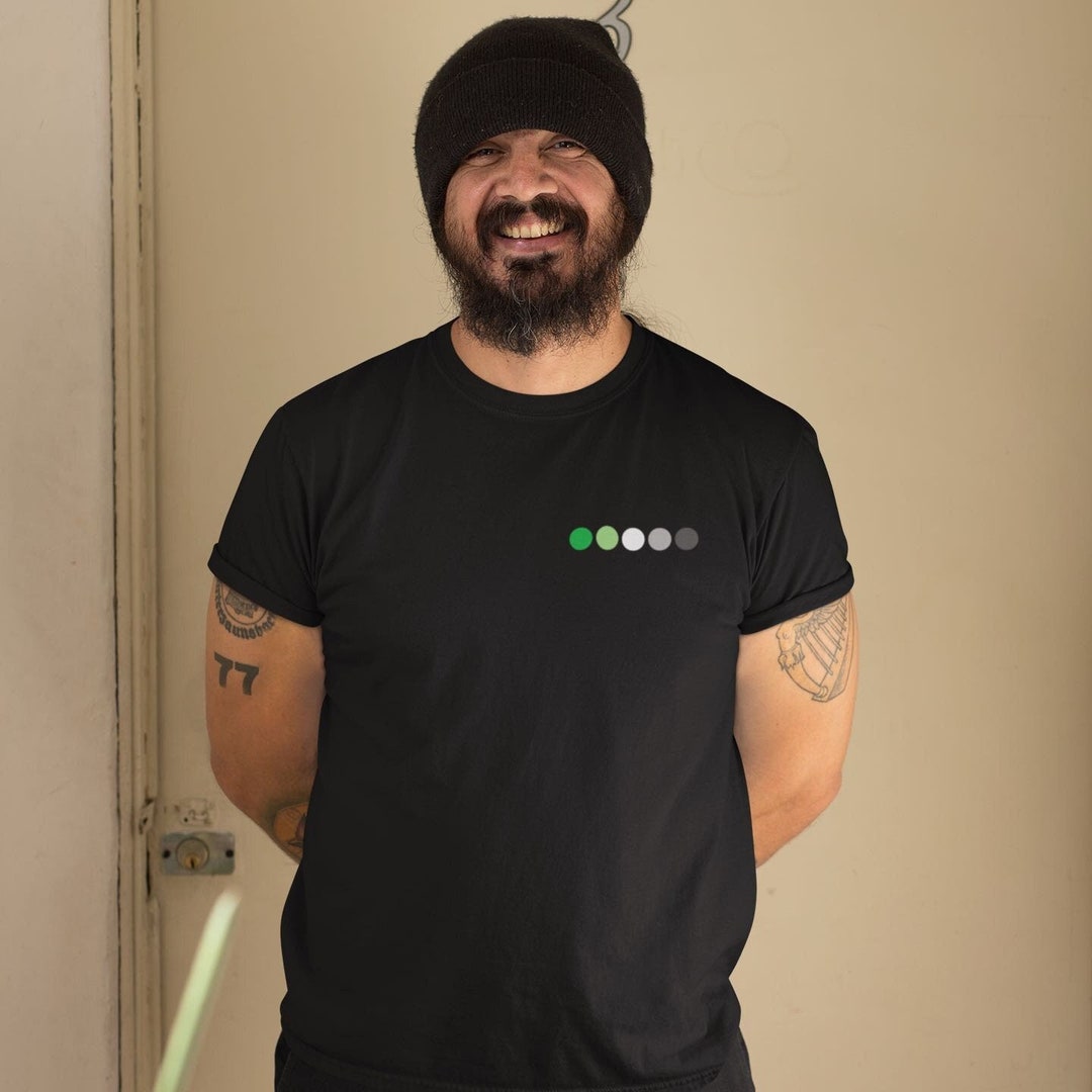 Subtle Aromantic Shirt Discreet Aro Pride Tshirt Aromantic Dots Pocket ...