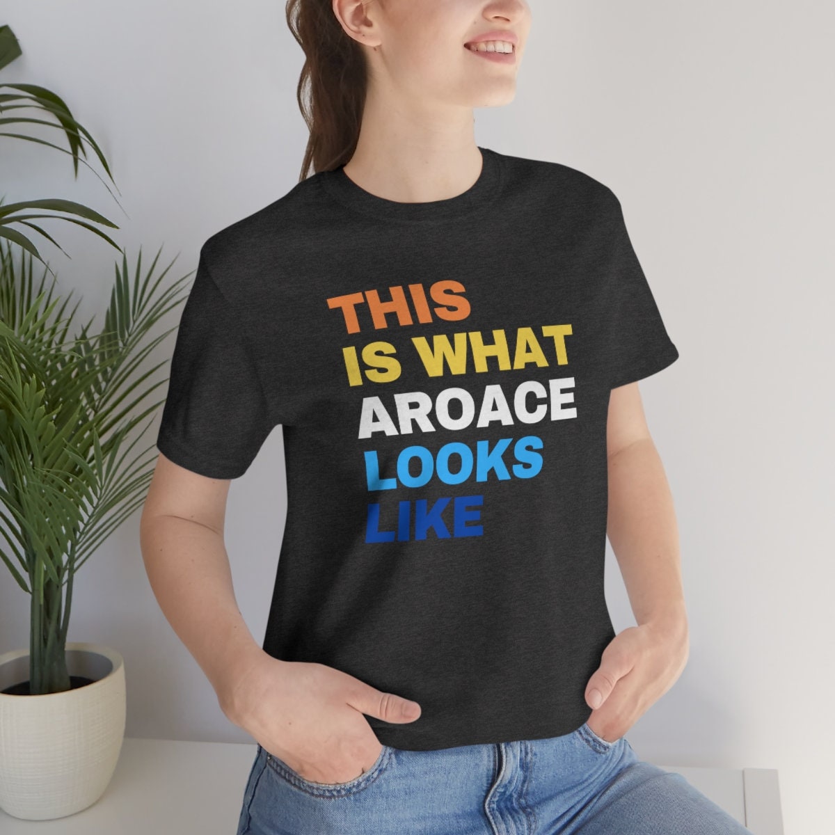Aroace Shirt; This is What Aroace Looks Like Tshirt; Minimalist Aro Ace ...