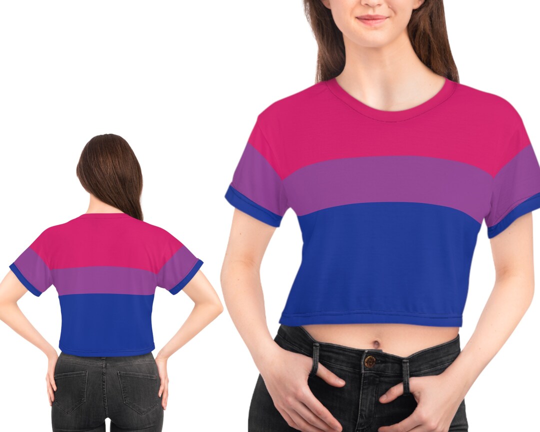 Bisexual Pride Crop Top Bisexual Flag Cropped Shirt Bi Pride Parade ...
