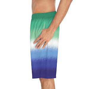 MLM Swimwear Gay Pride Swim Shorts Vincian Flag Summer Shorts MLM Pride ...