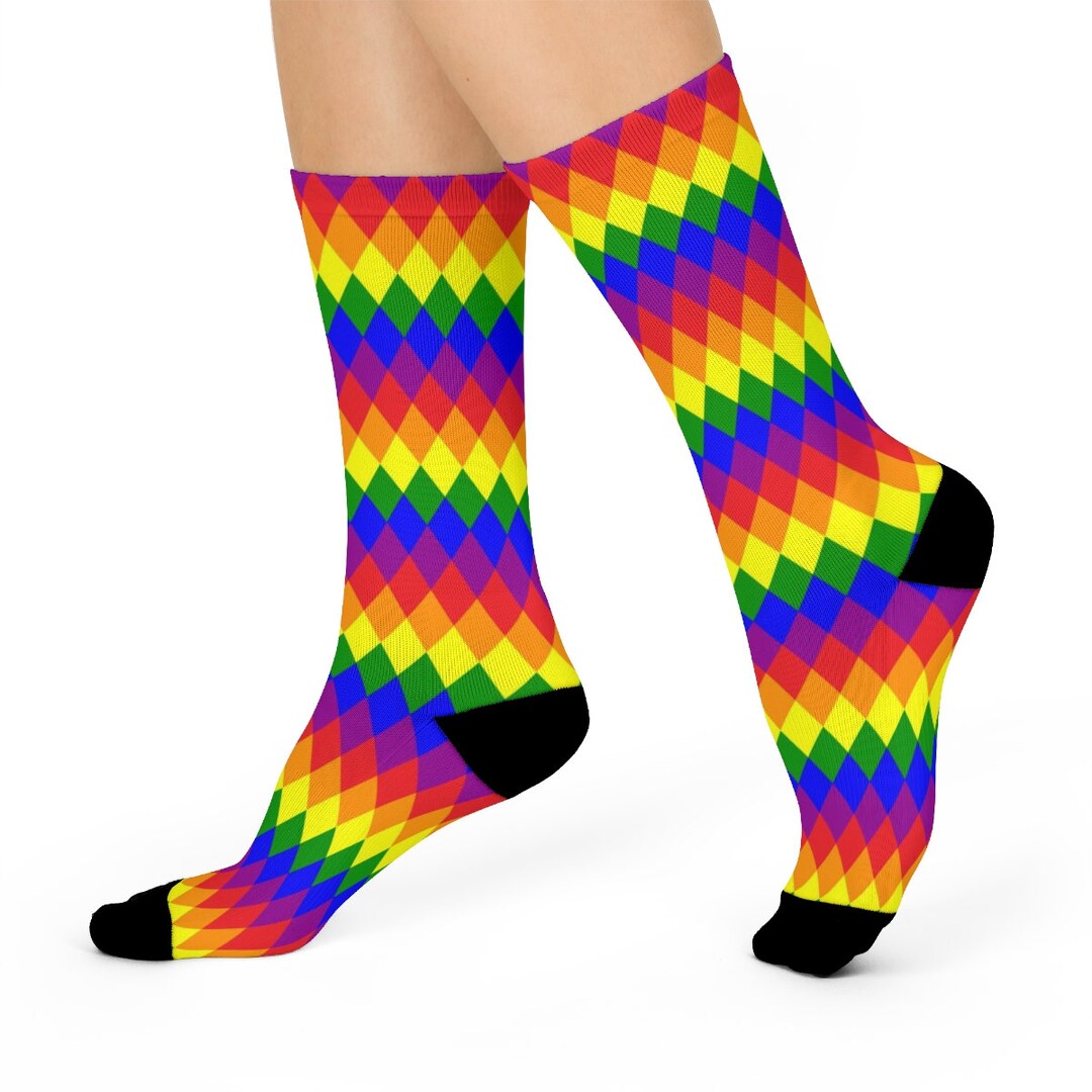 LGBTQ Pride Socks, Subtle Pride Socks, Discreet LGBT Pride Outfit, Gay ...