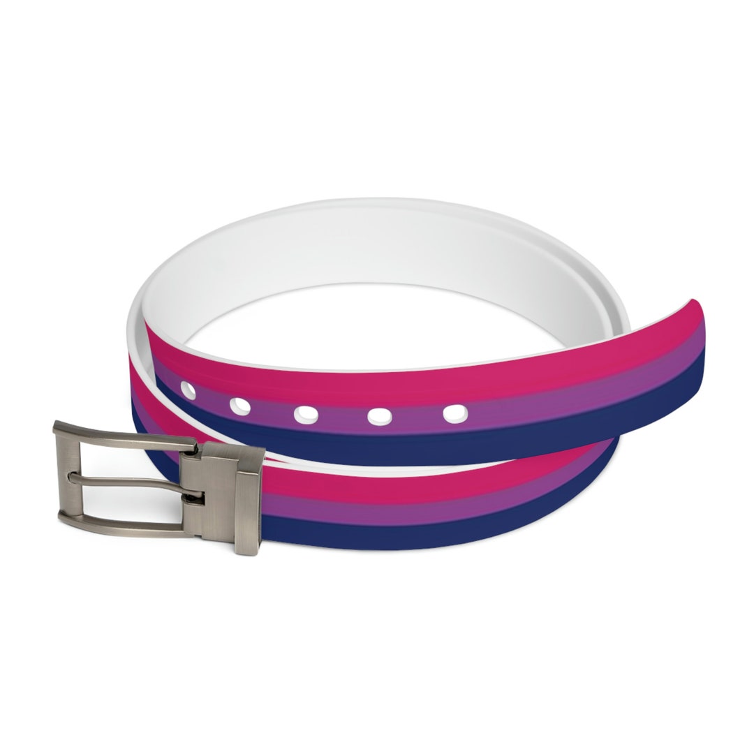 Bisexual Belt, Bi Pride Outfit Merch; Bi Flag High Quality TPU Belt ...