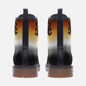 Bear Pride Boots; Bear Brotherhood Flag Vegan Leather Combat Shoes; Gay ...