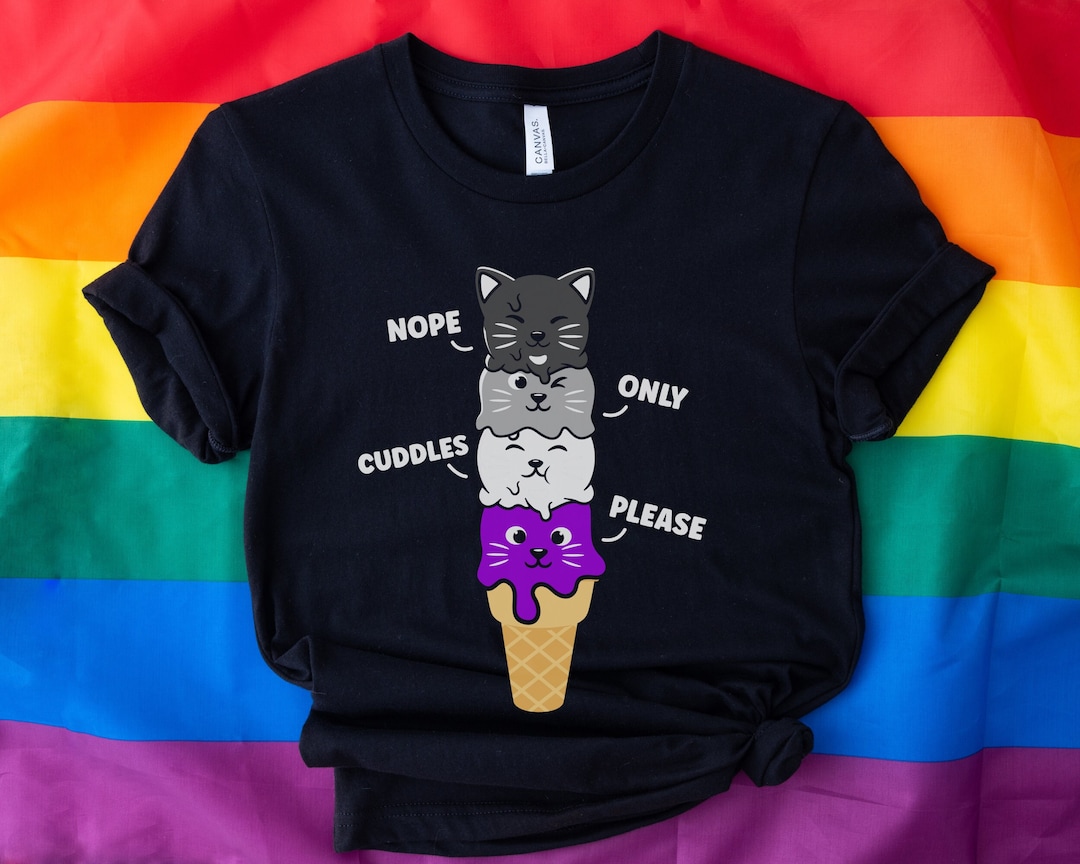 Kawaii Asexual Shirt; Subtle Ace Pride Tshirt; Funny Asexual Pride ...