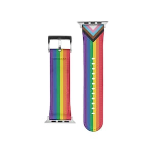 Progress Pride Flag Watch Band for Apple Iwatch; Gay Pride Watch Strap ...