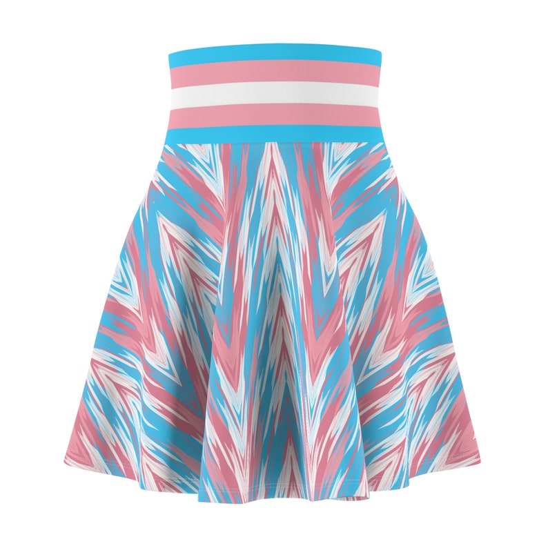 Transgender Pride Flag Women's Skater Skirt; Subtle Trans Pride Outfit ...