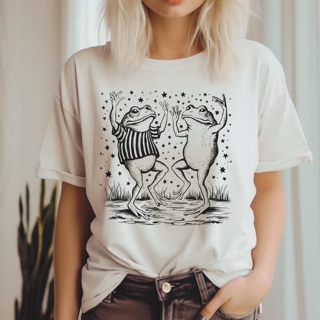 Dancing Frogs Shirt, Funny Toad Dance Vintage 90s T-shirt, Retro Y2K ...