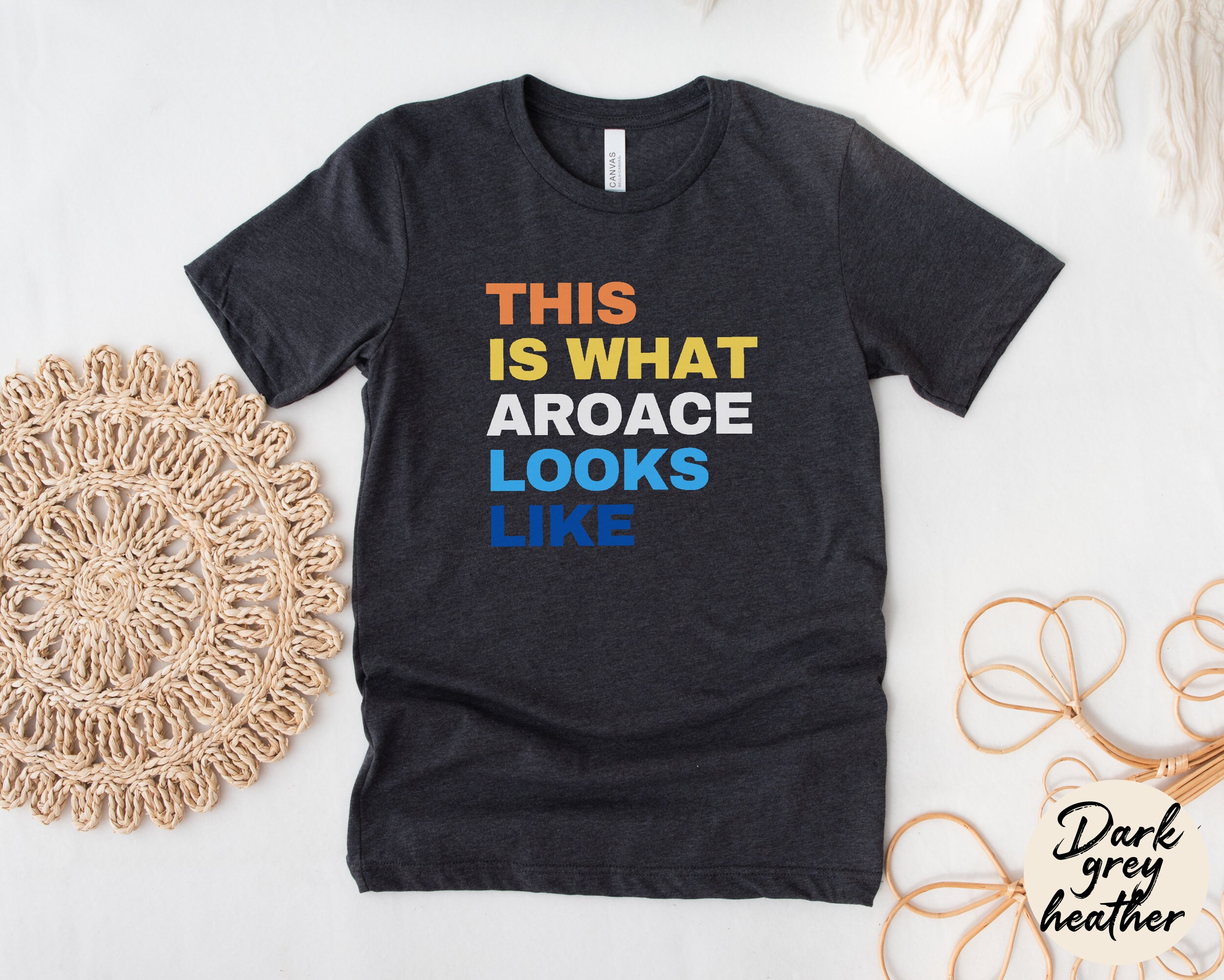 Aroace Shirt; This is What Aroace Looks Like Tshirt; Minimalist Aro Ace ...