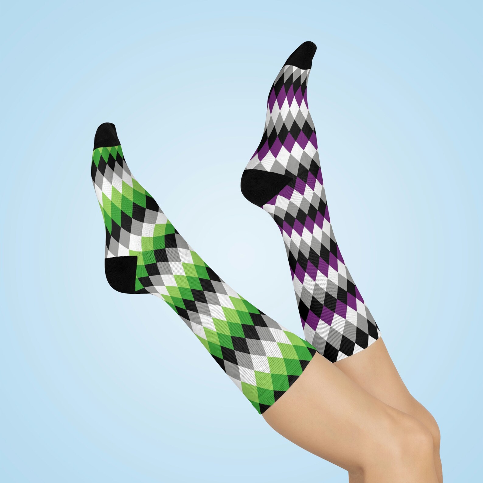 Aroace Socks, Aromantic Asexual Pride Socks, Discreet LGBTQ Pride ...