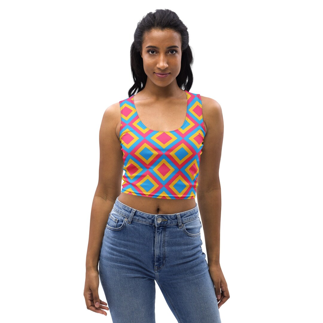 Pansexual Crop Top Subtle Pan Pride Cropped Shirt Discreet - Etsy