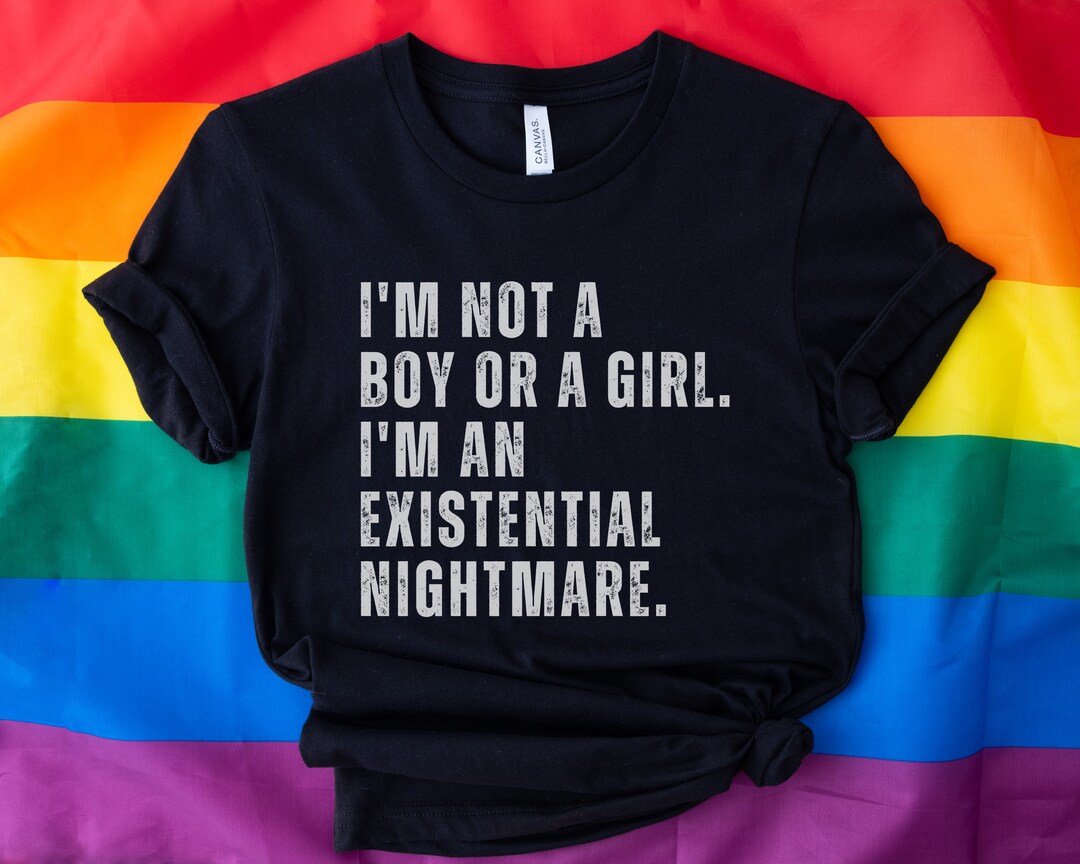 Nonbinary Shirt Sarcastic Gender Queer Shirt Genderfluid Pride Outfit ...