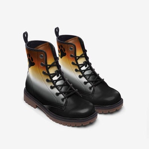Bear Pride Boots; Bear Brotherhood Flag Vegan Leather Combat Shoes; Gay ...