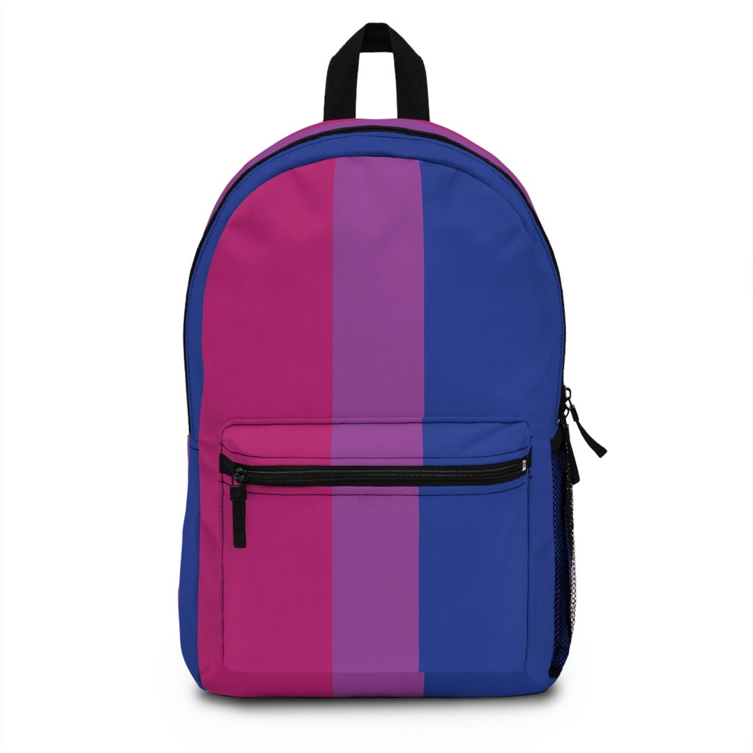 Bisexual Backpack; Bi Flag Traveling Bag; Bi Pride Laptop Bag; LGBTQ ...